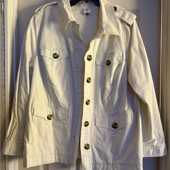 CAbi | Jackets & Coats | Cabi Offwhite Military Style Jacket | Poshmark